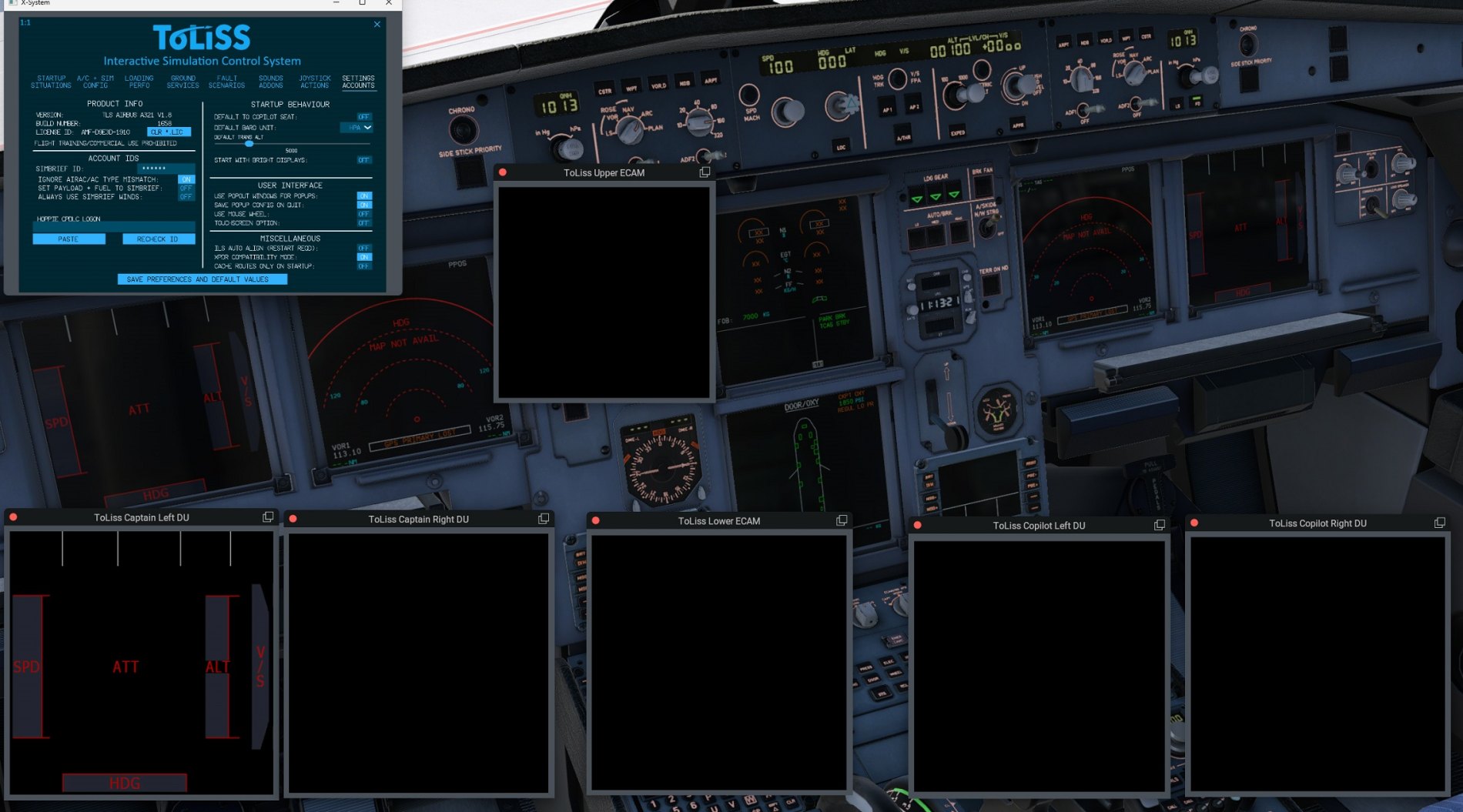 Bug report: black popout windows with RTX5070ti - Airbus A321 - X-Plane ...