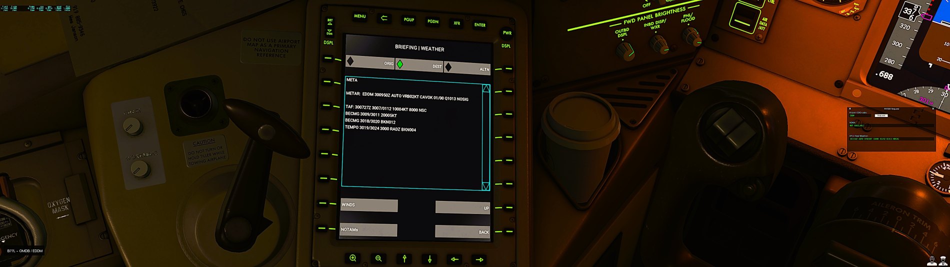 How to display the "good" Metar on the tablet screen ? - 777-200ER - X ...