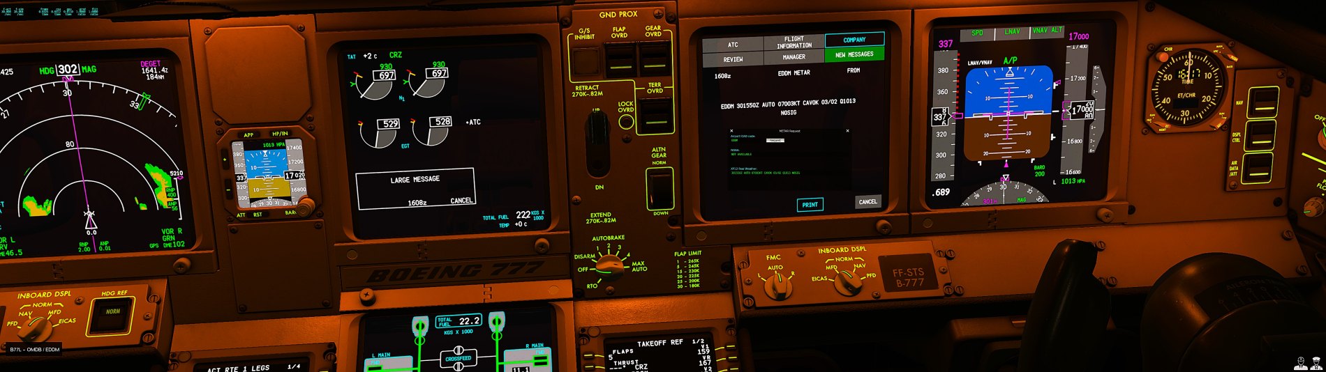 How to display the "good" Metar on the tablet screen ? - 777-200ER - X ...