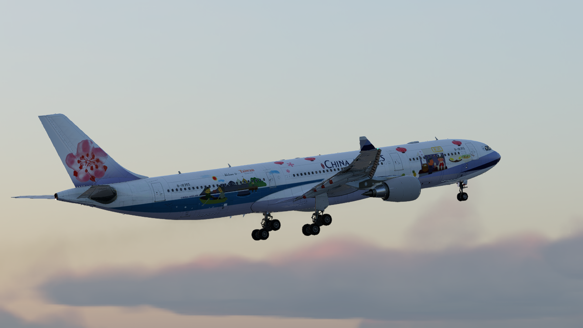 China Airlines B-18355 "Welcome To Taiwan" LR A333 (Carda&Aerogenesis ...