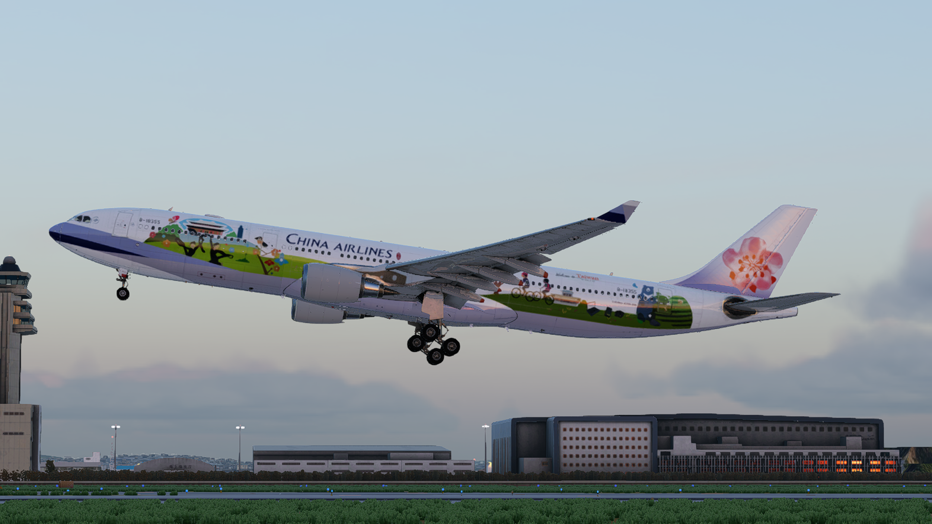 China Airlines B-18355 "Welcome To Taiwan" LR A333 (Carda&Aerogenesis ...