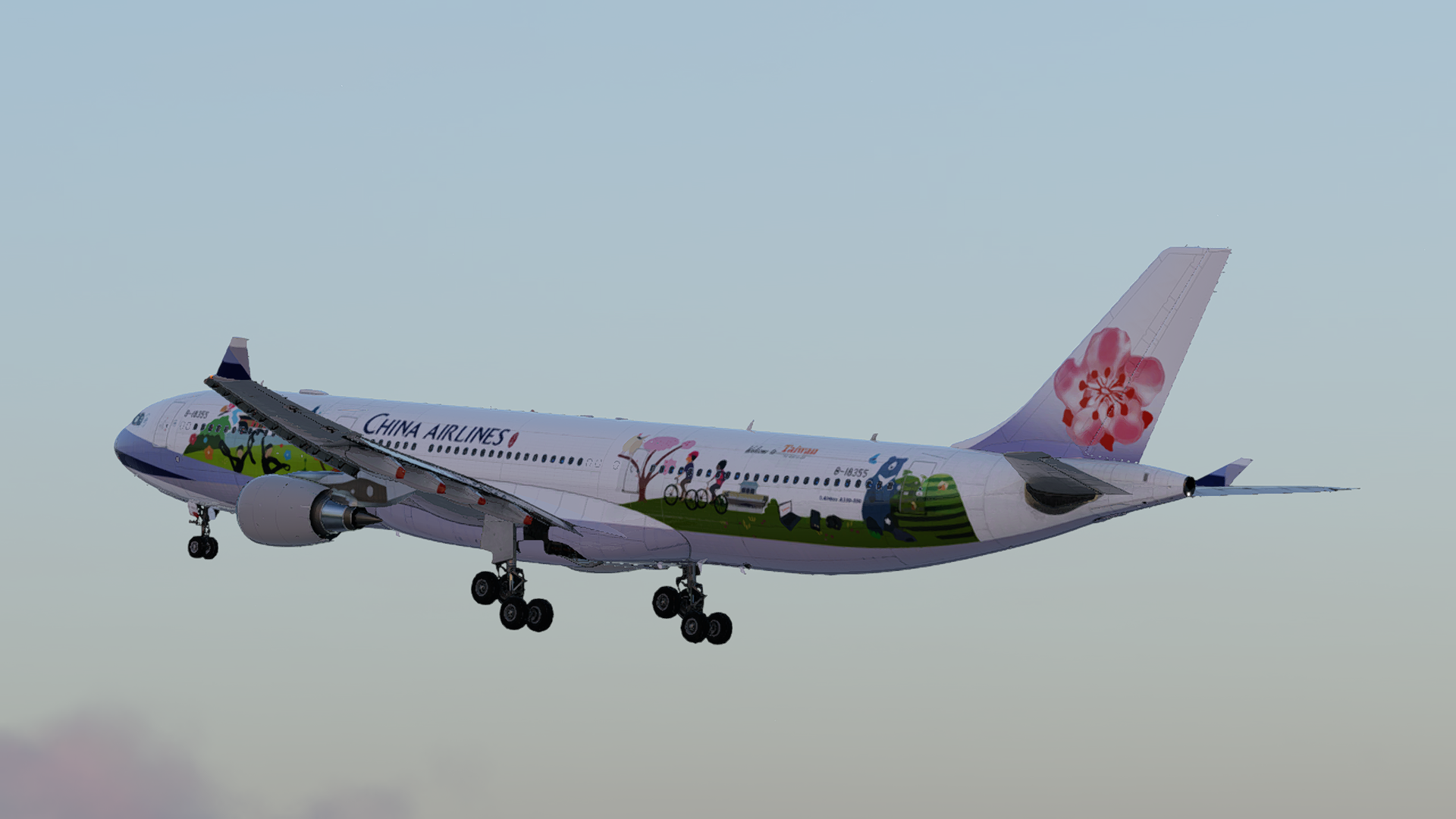 China Airlines B-18355 "Welcome To Taiwan" LR A333 (Carda&Aerogenesis ...