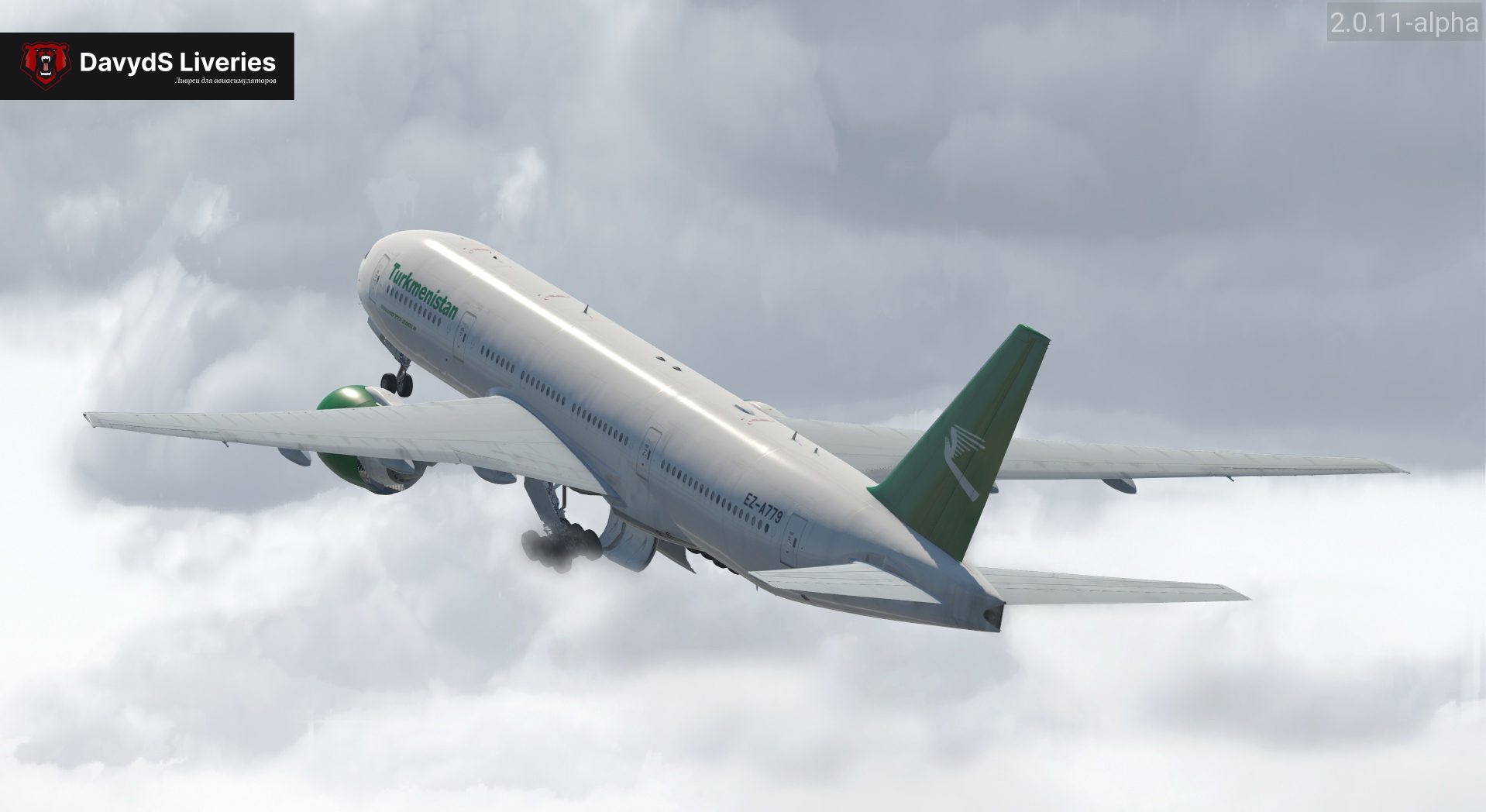 Turkmenistan EZ-A779 FlightFactor B777-200 v2 - FF 777 Ultimate - X ...