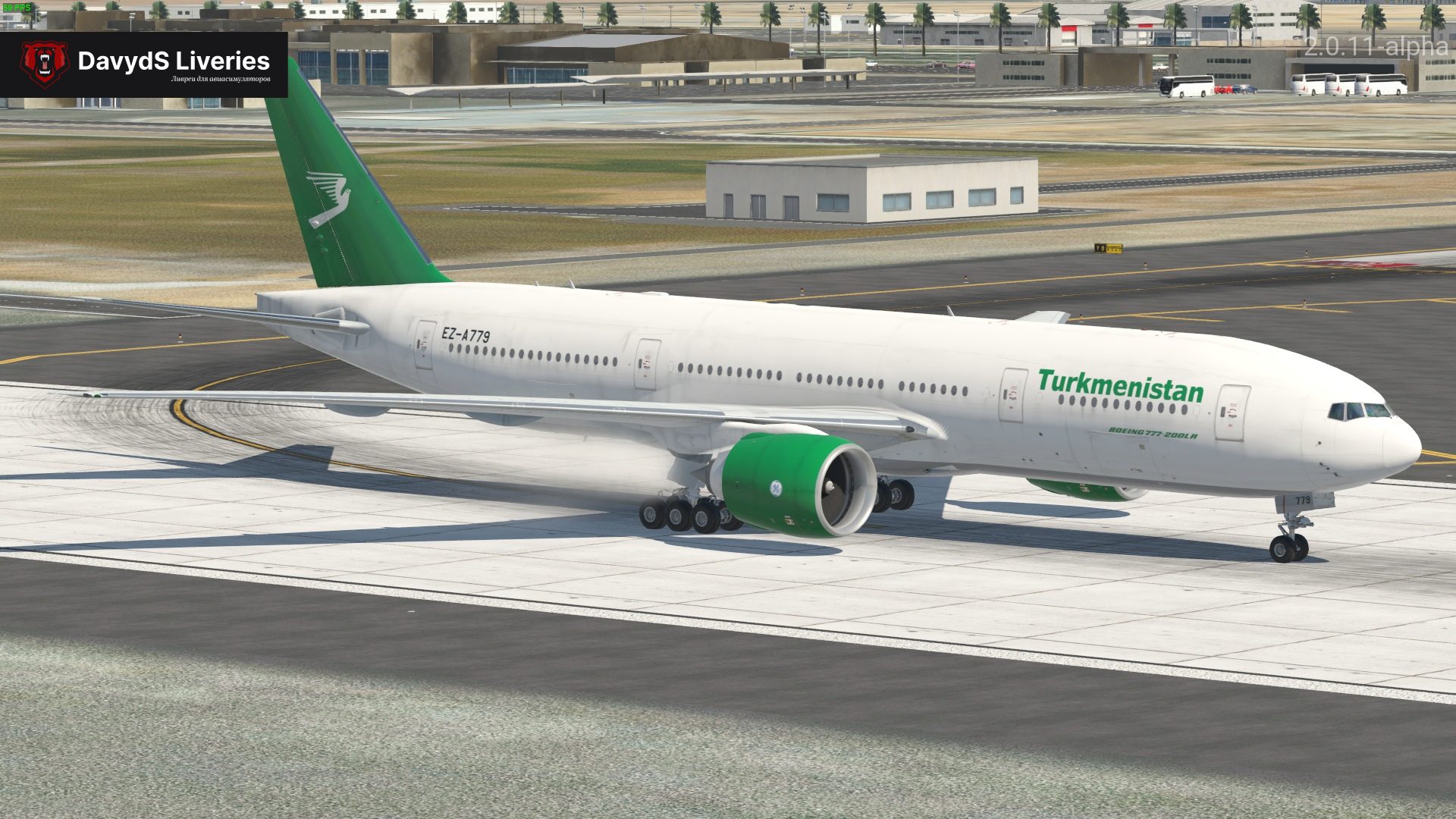 Turkmenistan EZ-A779 FlightFactor B777-200 v2 - FF 777 Ultimate - X ...