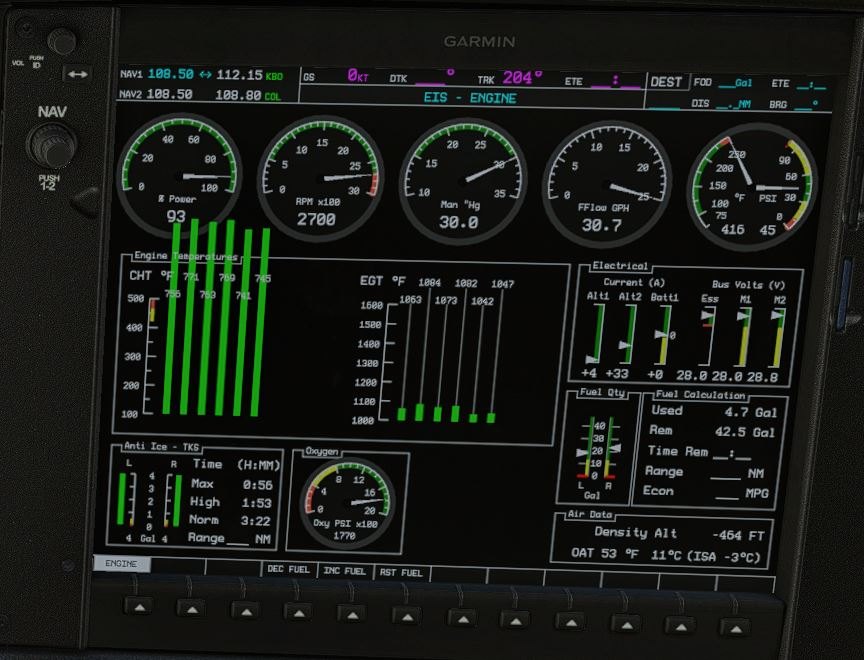 G1000 Engine CHT behavior - not clipped to max range on display in the ...