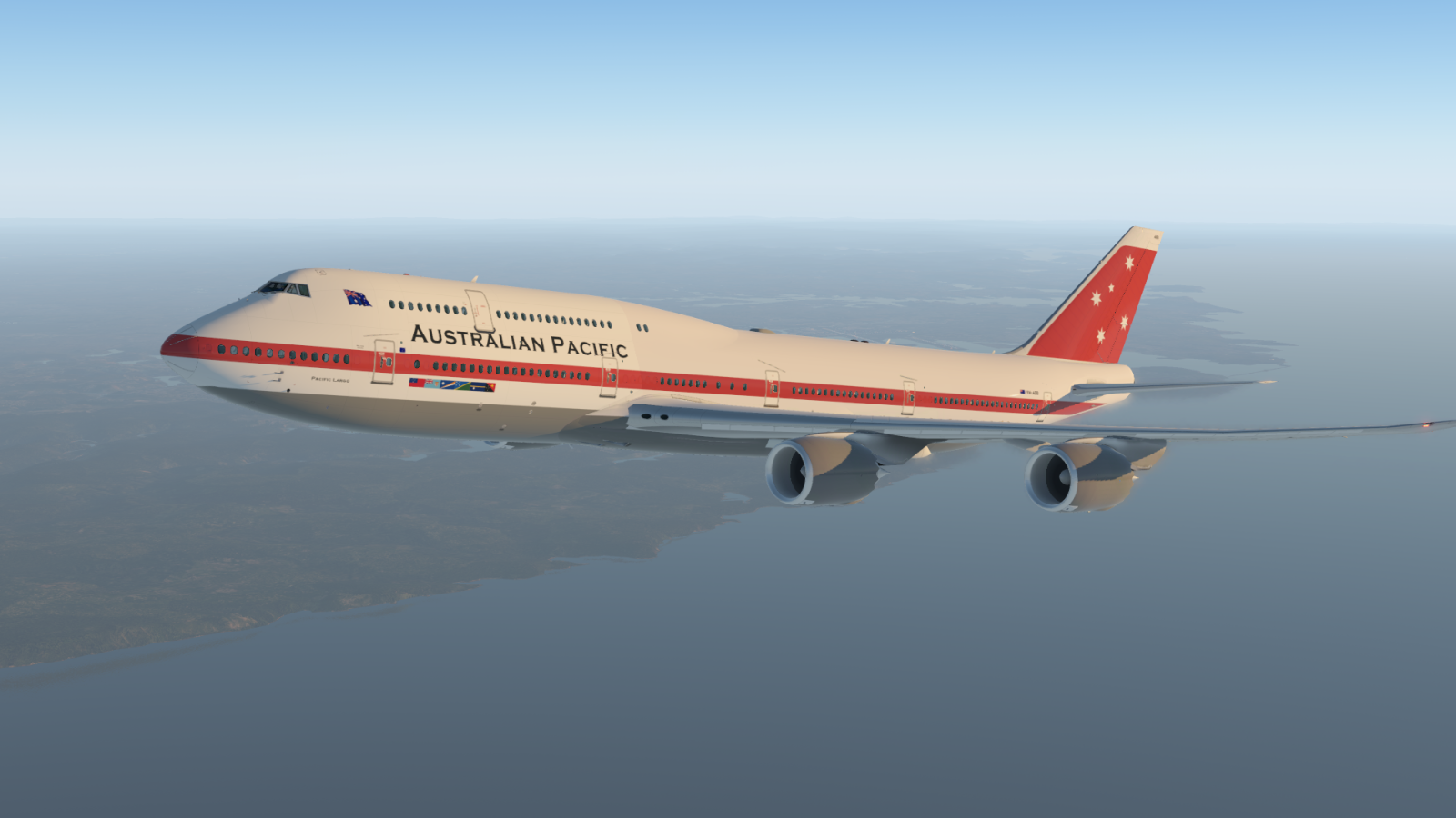 Australian Pacific Airlines Virtual Boeing 747-8 VH-ABB retro livery ...