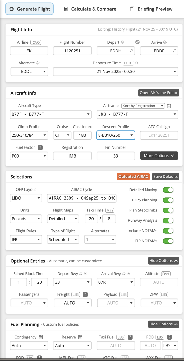 Simbrief profile? - 777-Freighter - X-Plane.Org Forum