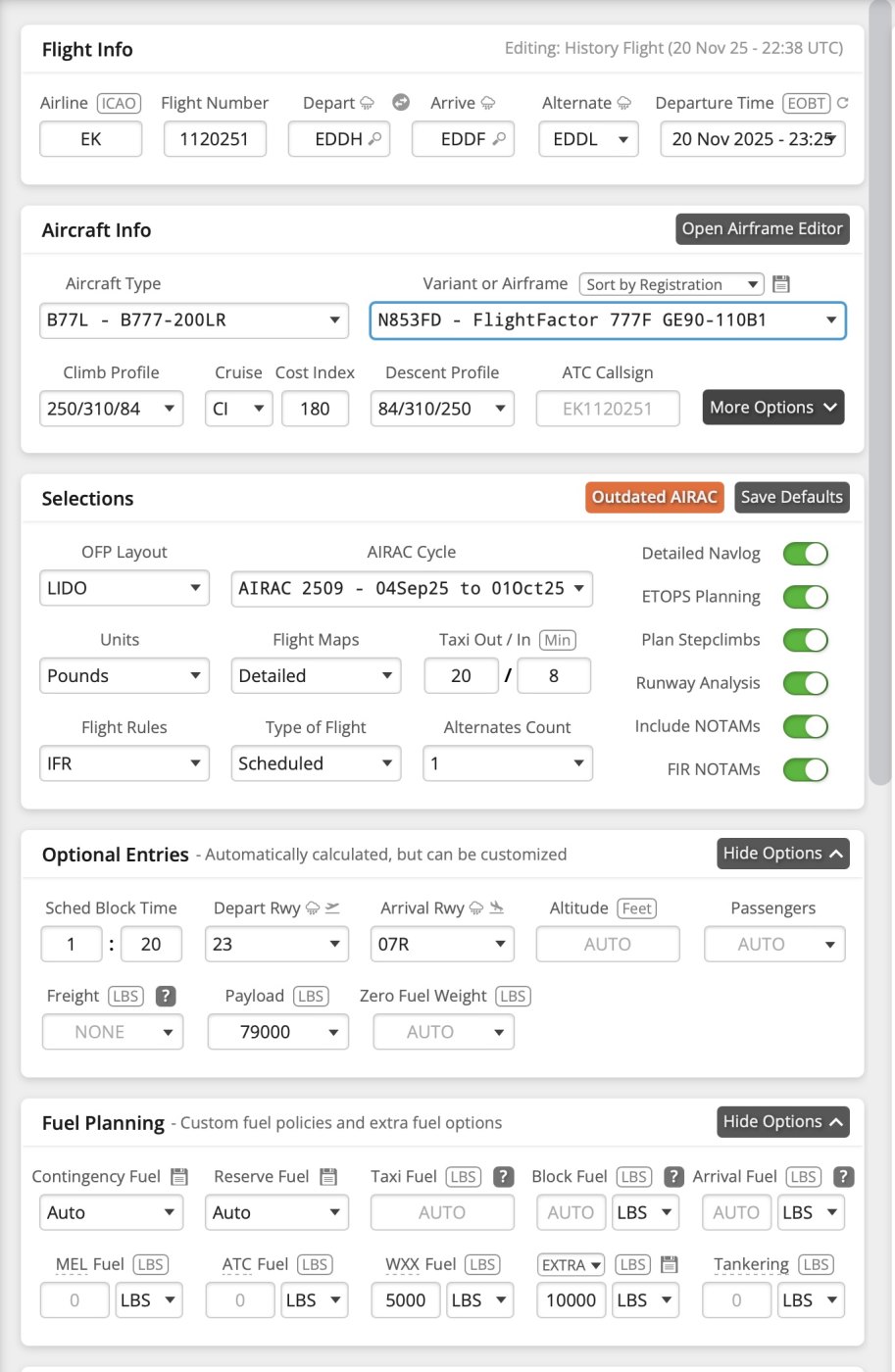 Simbrief profile? - 777-Freighter - X-Plane.Org Forum
