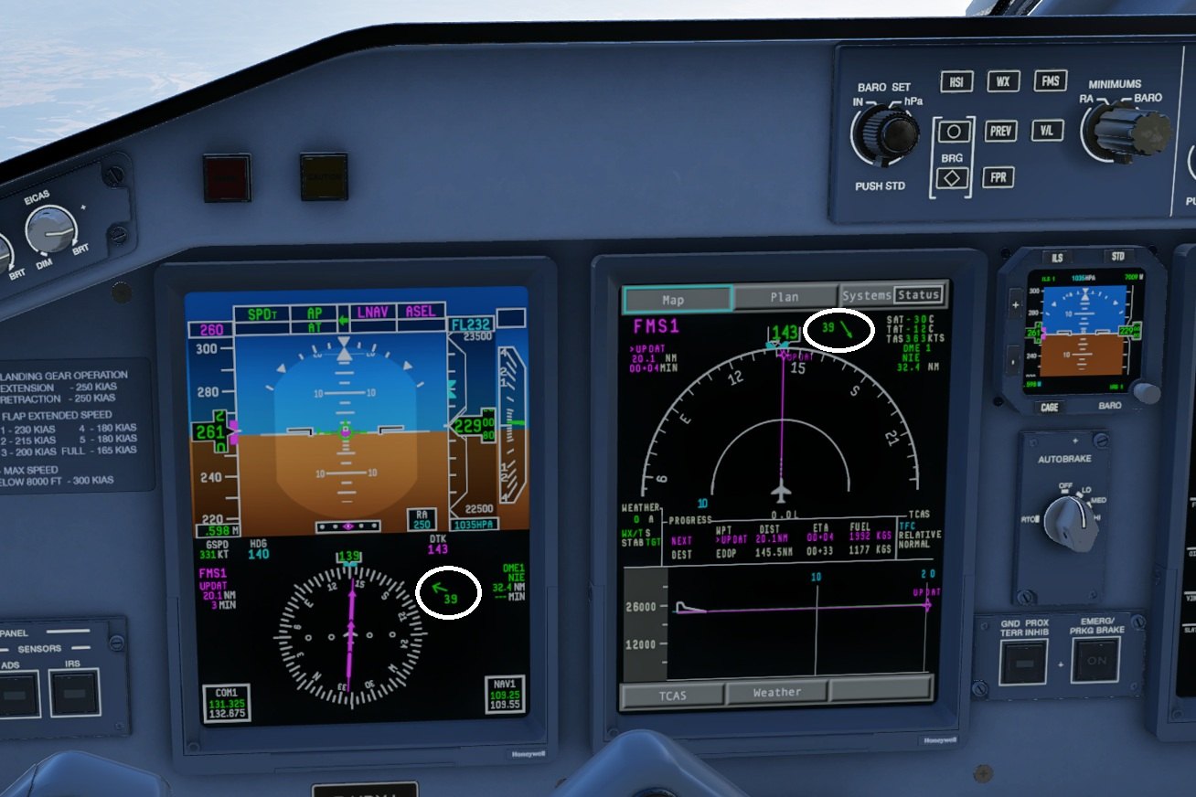 Bug Report - Wrong wind direction indication on PFD - FPS Embraer E-175 ...