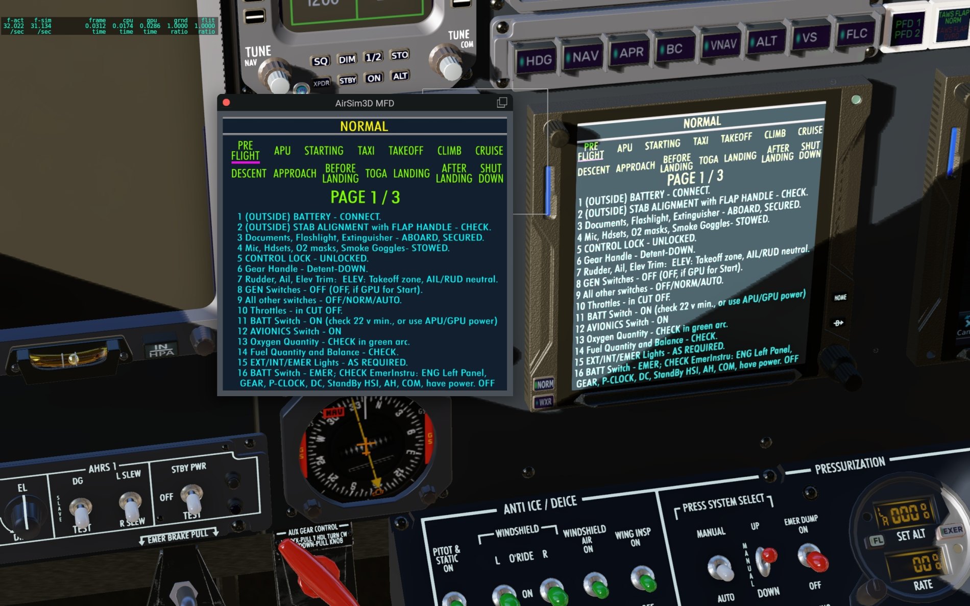 Checklist windows not responsive with MFD Touchpanel - C-560 XL GTN - X ...