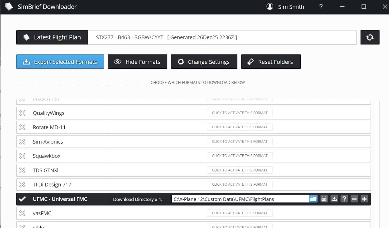 How to load simbrief / fms file into UFMC? - BAe 146 Professional XP12 ...