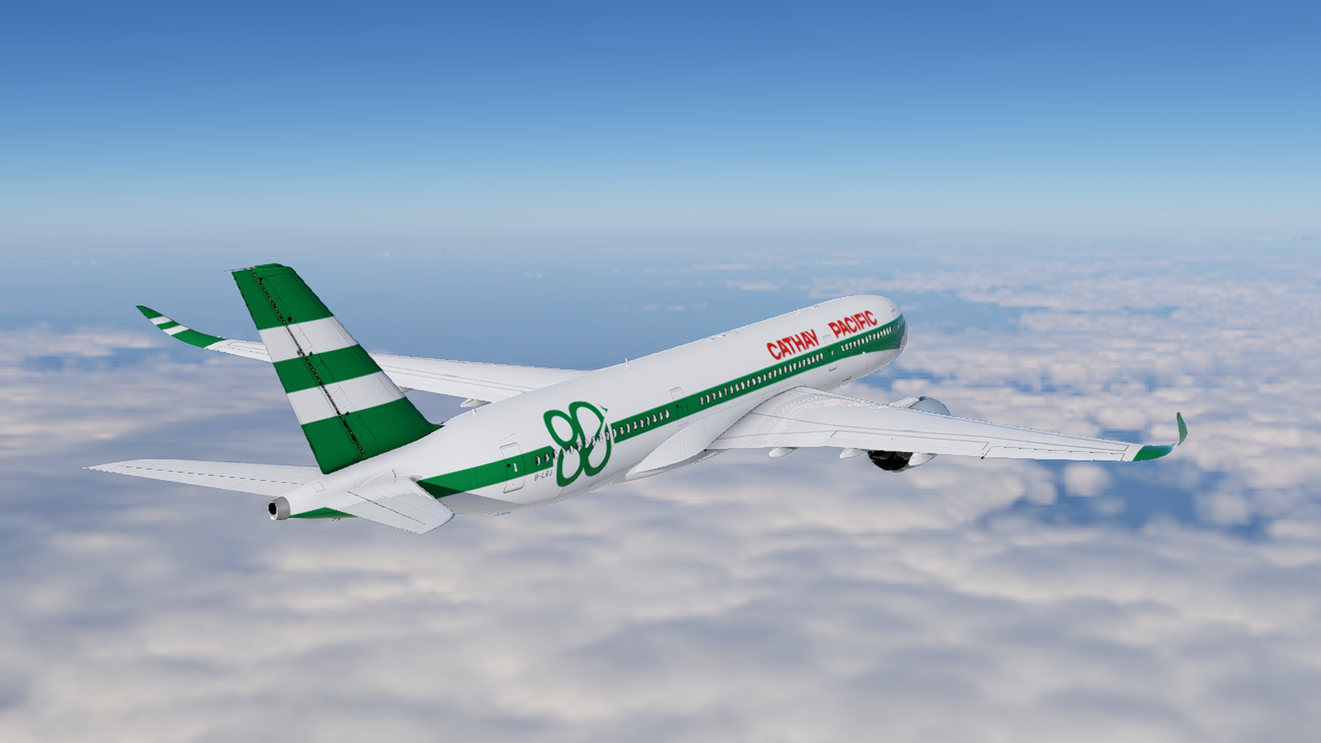 Cathay Pacific A350-900 B-LRJ "80th Anniversary Retro" Flight Factor ...