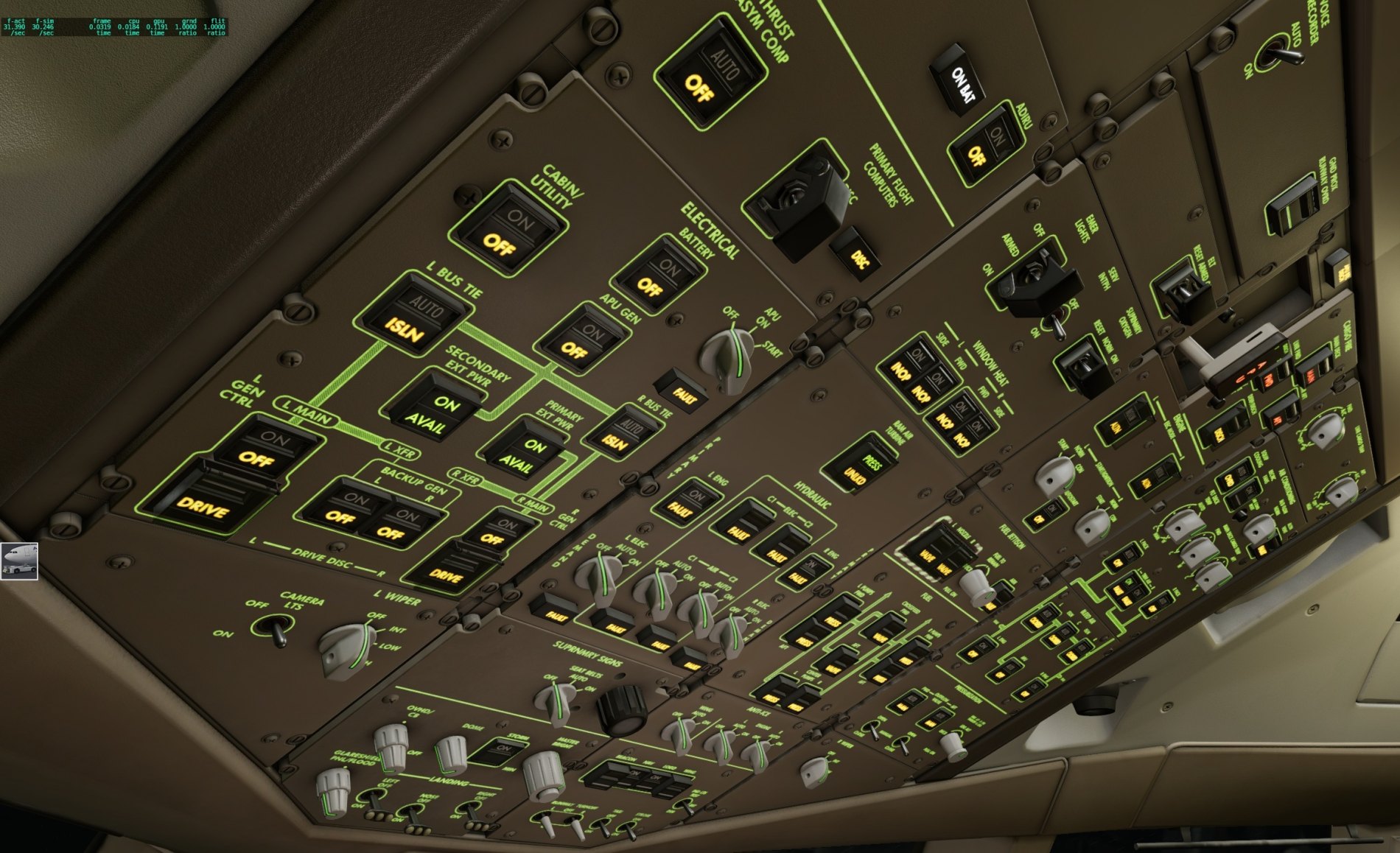 Most Green Text Light are OFF - 777-Freighter - X-Plane.Org Forum