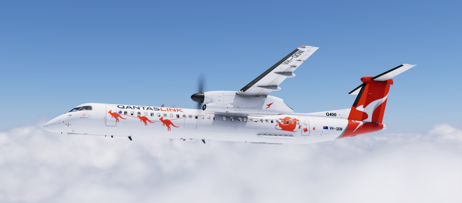 Qantas Link Q400 - VH-QOW - 'DASHER 8' (Christmas 2023) - Q4XP by ...