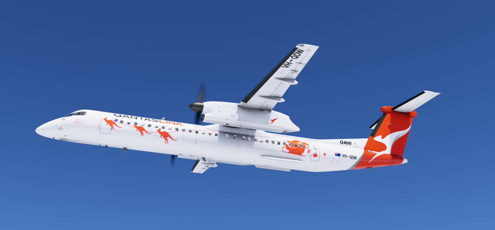 Qantas Link Q400 - VH-QOW - 'DASHER 8' (Christmas 2023) - Q4XP by ...