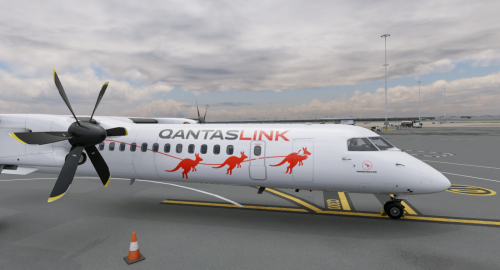 Qantas Link Q400 - VH-QOW - 'DASHER 8' (Christmas 2023) - Q4XP by ...
