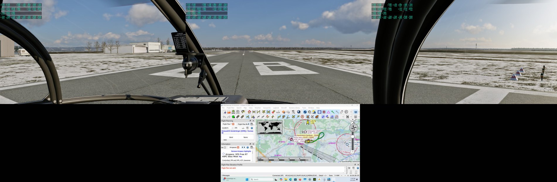 Images not aligned when using 3 monitors setup - X-Plane 12 SA-315 B ...