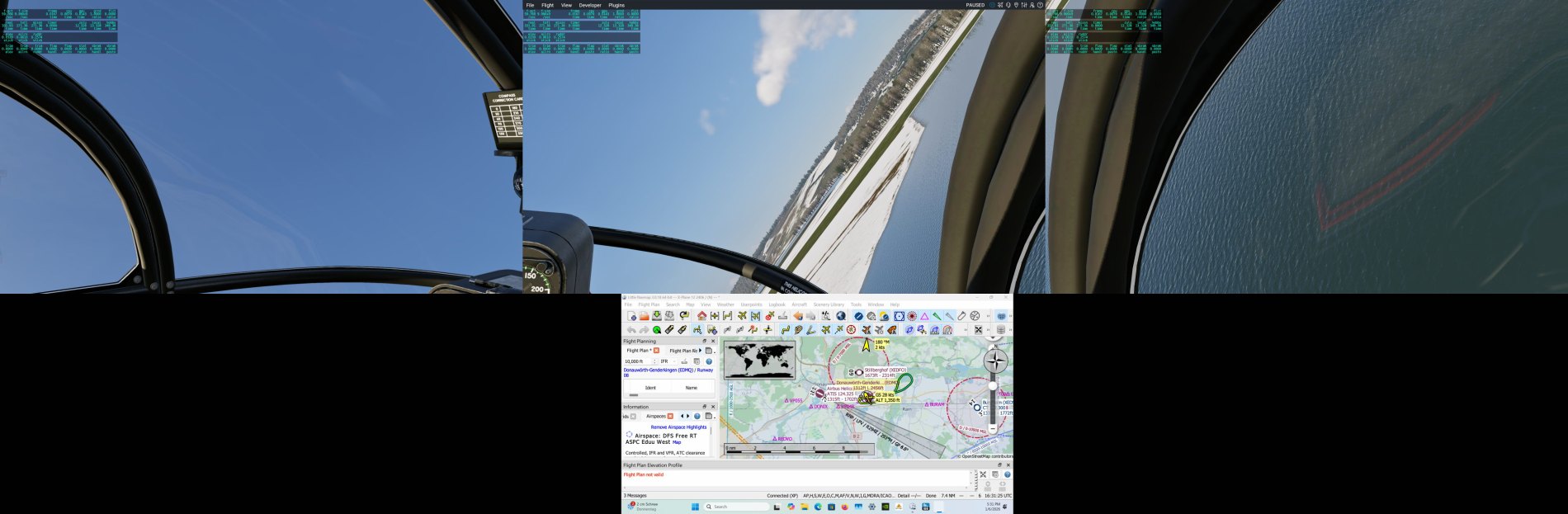 Images not aligned when using 3 monitors setup - X-Plane 12 SA-315 B ...
