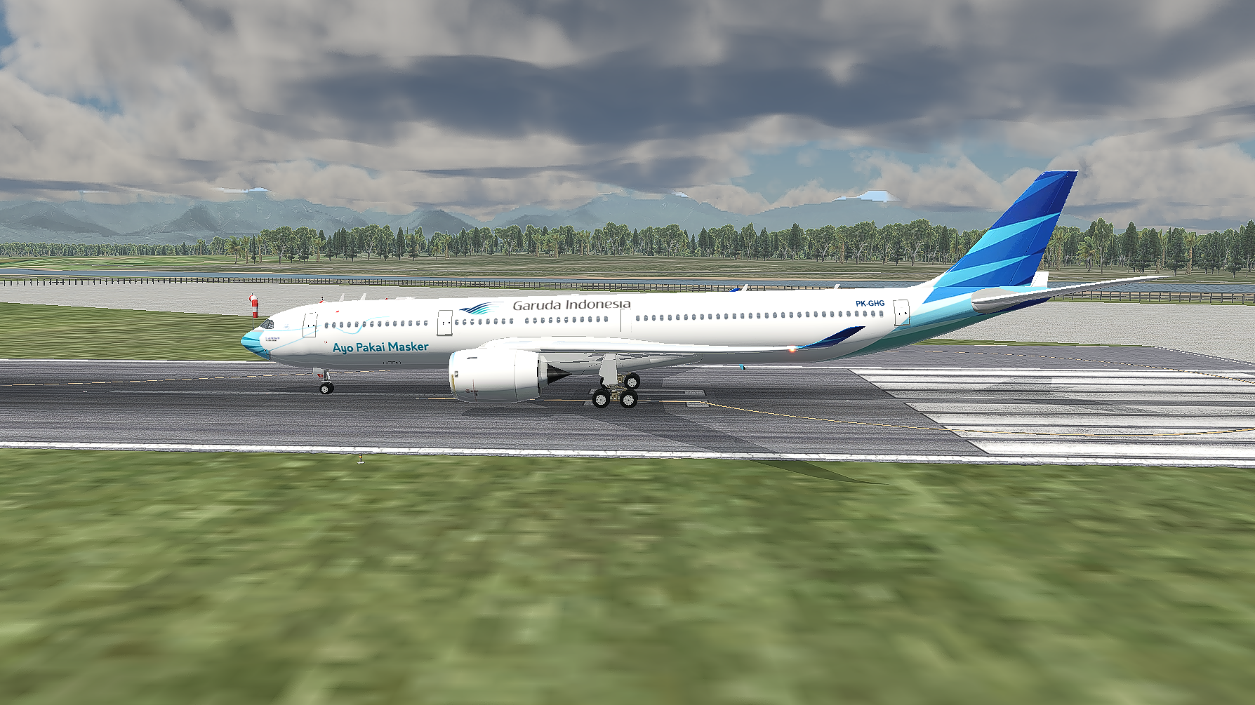 Garuda Indonesia A330-900neo (PK-GHG) Ayo Pakai Masker Livery for ...