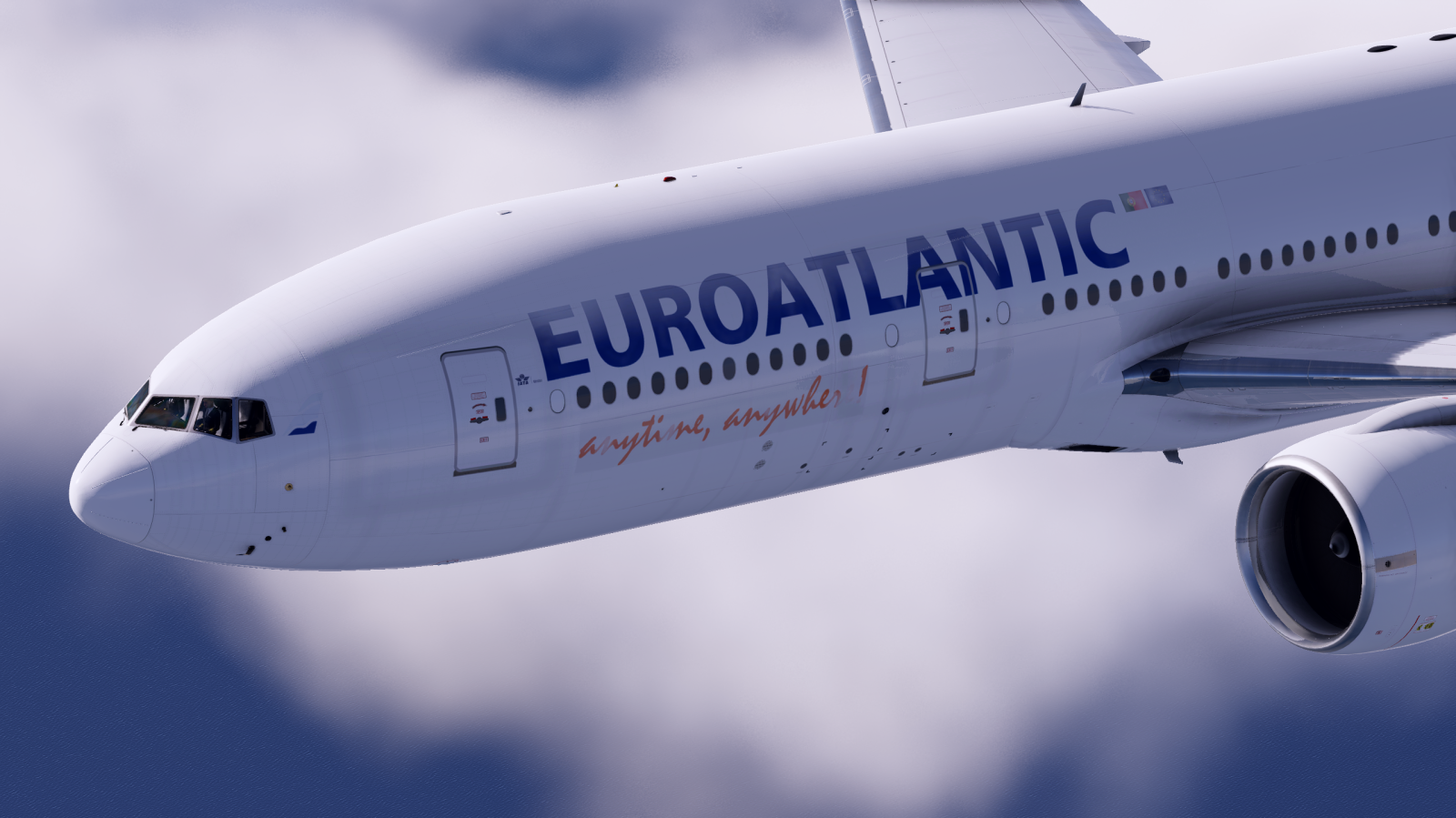 Euro Atlantic Livery Pack FF 777-200ER - 8K and 4K - FlightFactor - X ...