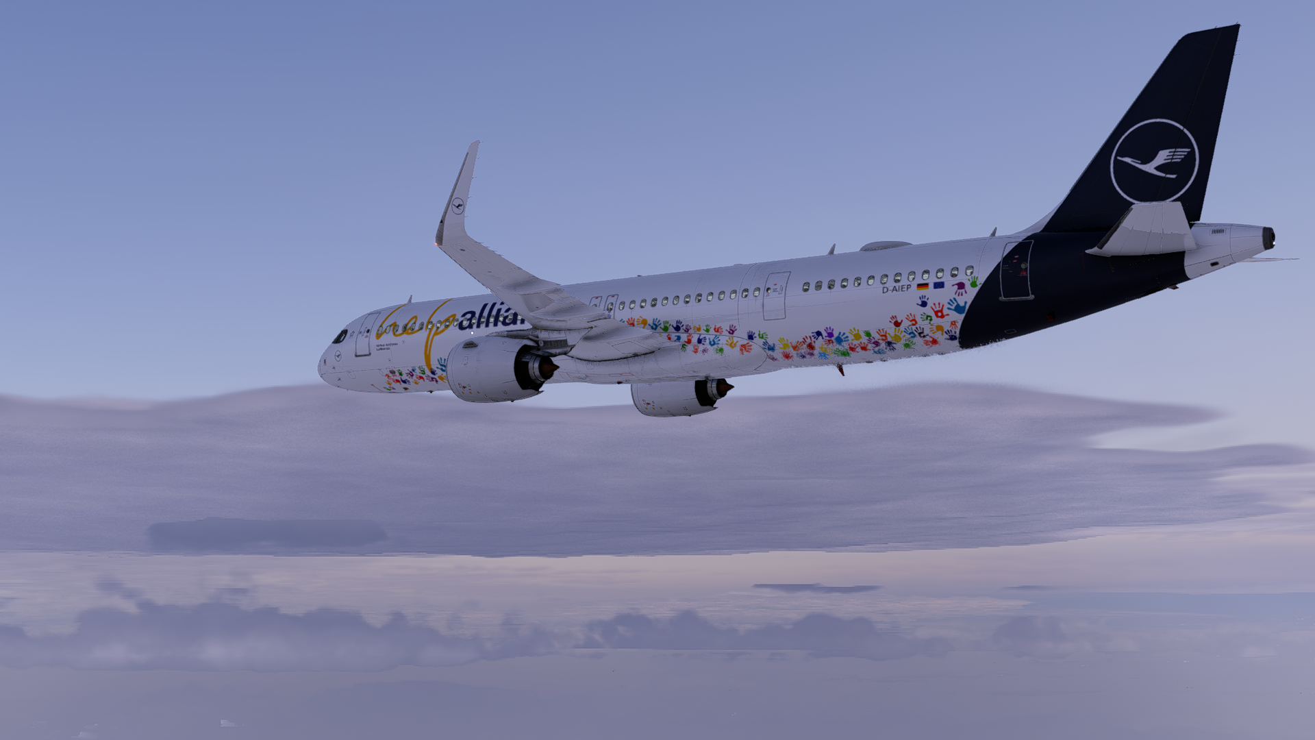 Lufthansa (Help Alliance Livery) D-AIEP for ToLiss A321Neo - Toliss ...