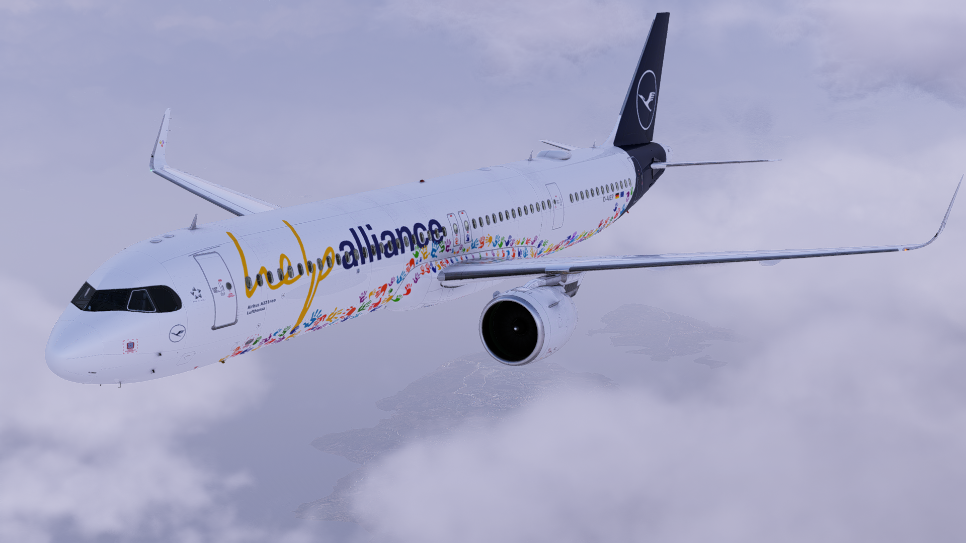 Lufthansa (Help Alliance Livery) D-AIEP for ToLiss A321Neo - Toliss ...
