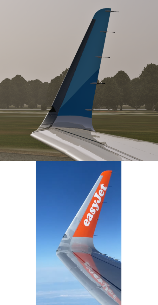 Noticeable discrepancy in the sharklet angle between ToLiss model and ...
