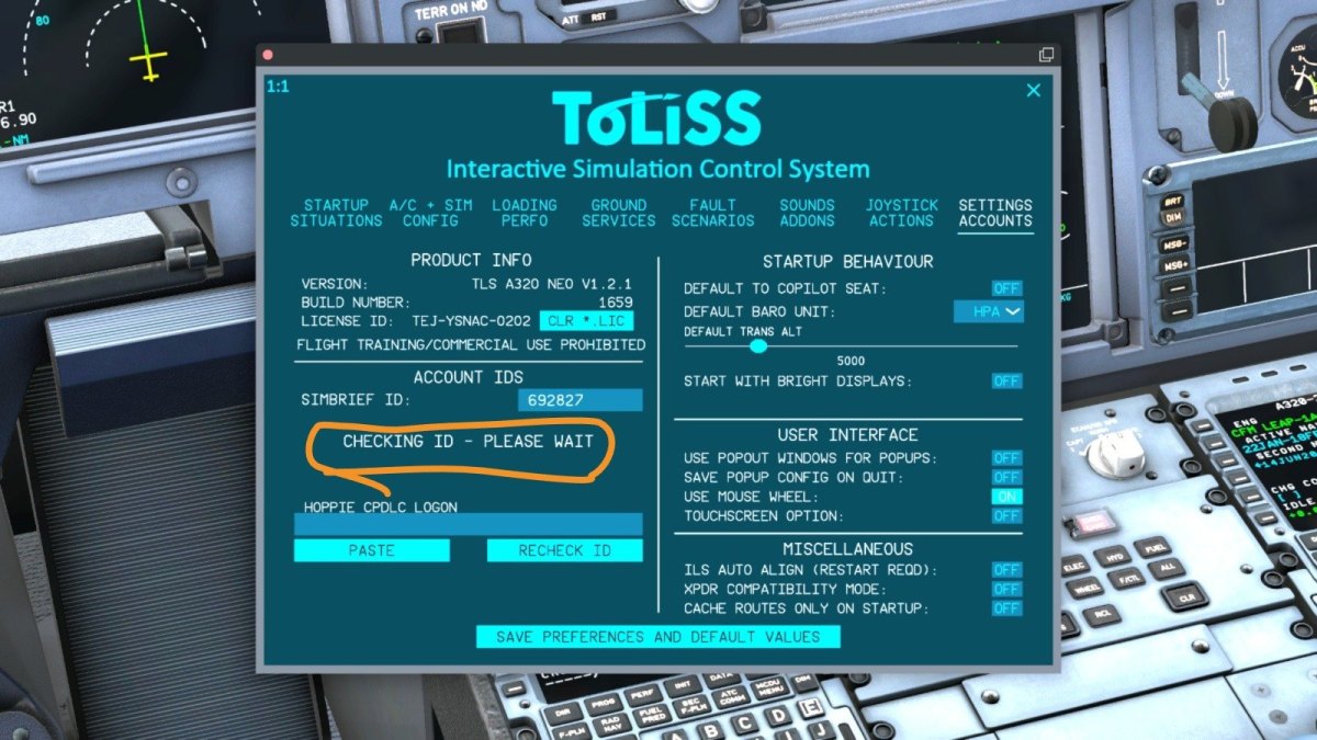 ISCS stuck on “Checking” SimBrief ID — can’t download flight plan ...
