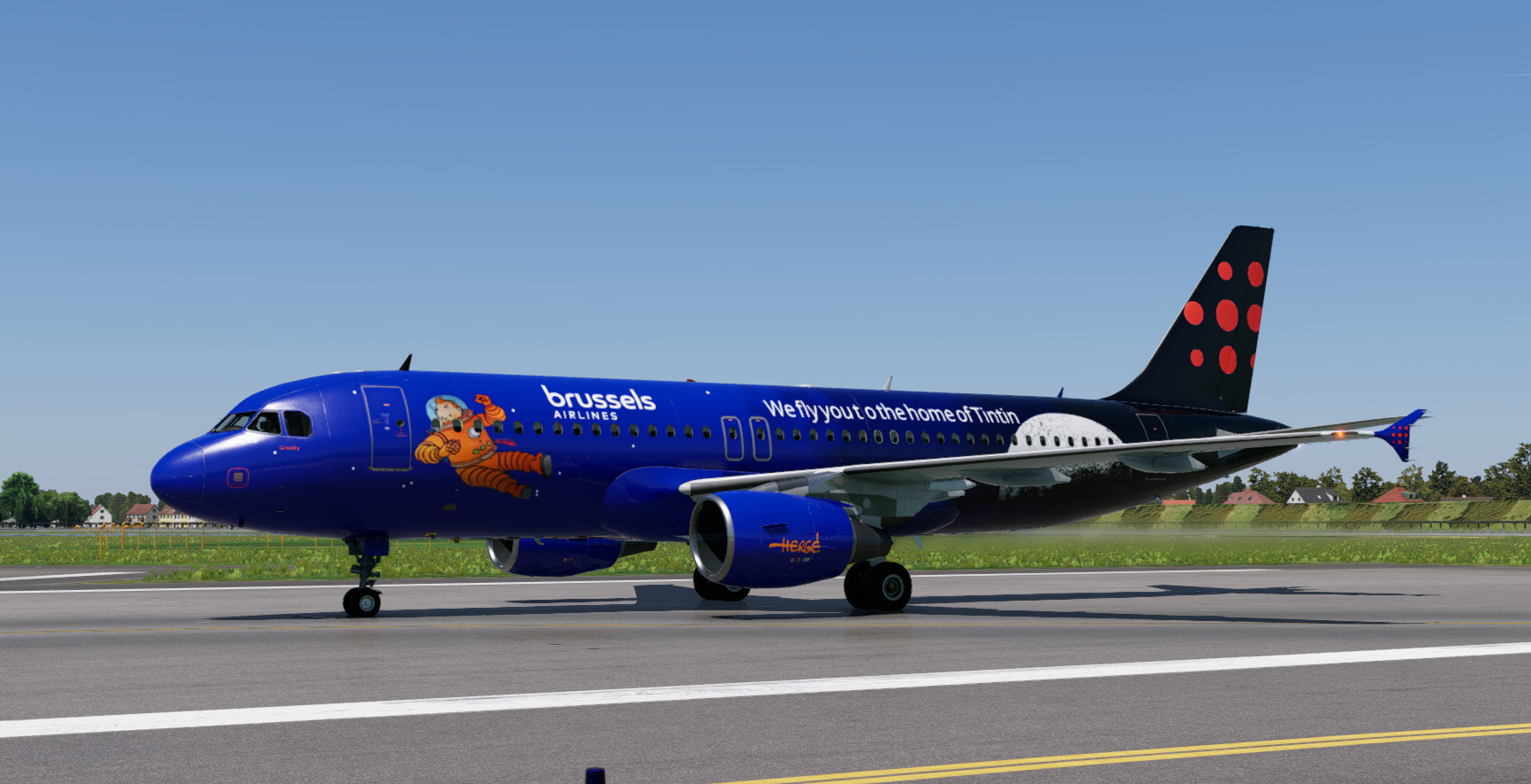 Belgian icon OO-SNJ Gravity(Tintin) for ToLiss - Toliss A320 - X-Plane ...
