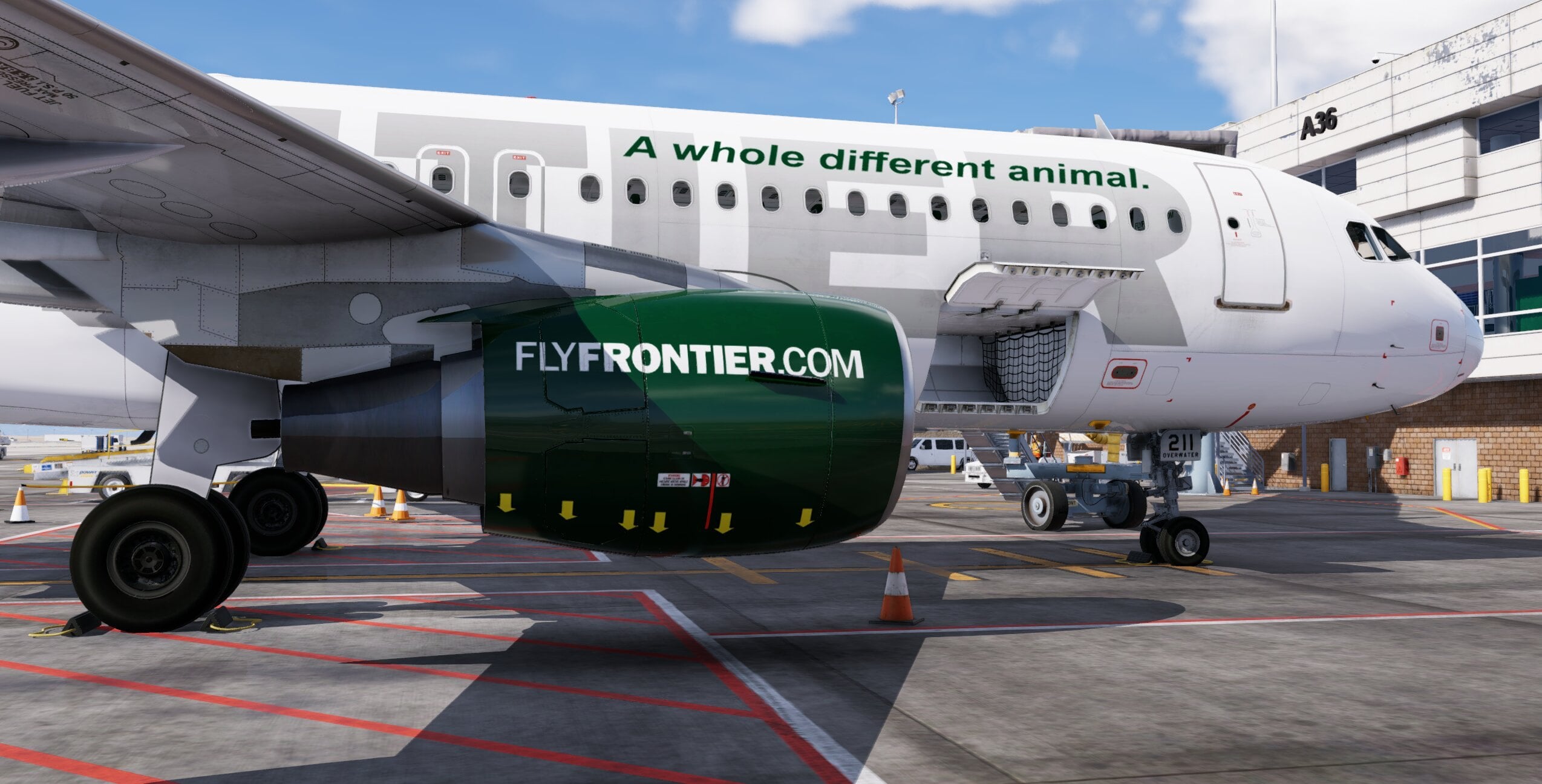Toliss A320ceo Frontier Airlines N211FR - "Grizwald the Bear" - Toliss ...