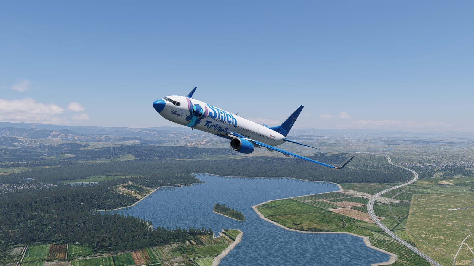 Stitch Airlines Boeing 737-800 Zibo Novelty Livery - Zibo 737 - X-Plane ...
