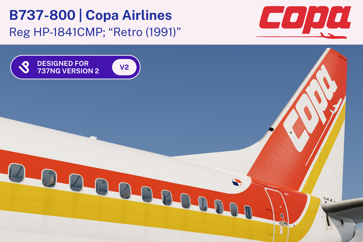Copa Airlines B737-800 HP-1841CMP "Retro" for LevelUP 737v2 - Other ...