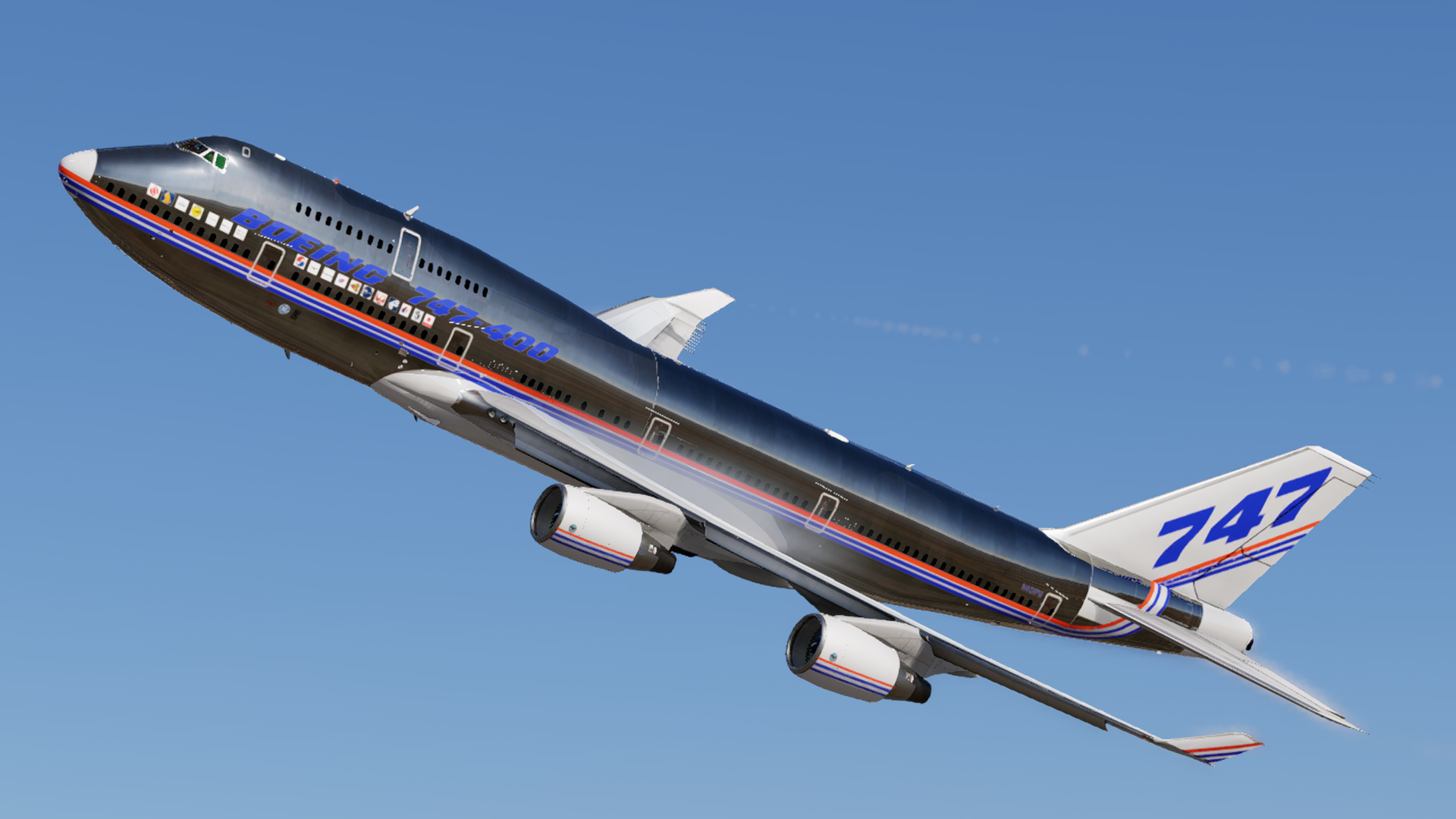 Boeing 747-400 prototype N401PW Boeing House livery Sparky ( With ...
