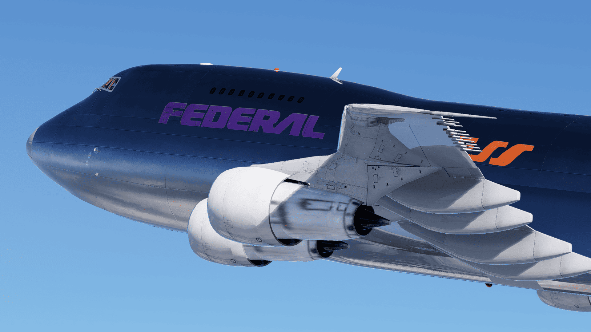 FedEx N639FE Bare Metal for Turboblazer 747-100/Notchmaster 747-200B ...