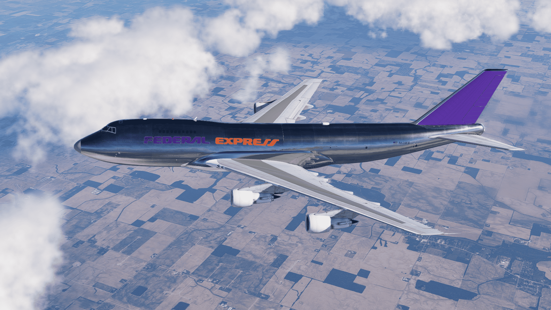 FedEx N639FE Bare Metal for Turboblazer 747-100/Notchmaster 747-200B ...