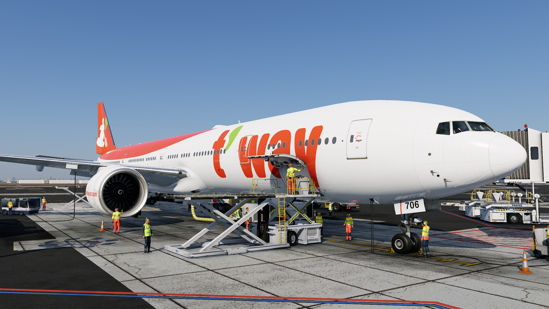 Tway Livery F777-300ER HL8706 - FF 777 Ultimate - X-Plane.Org Forum