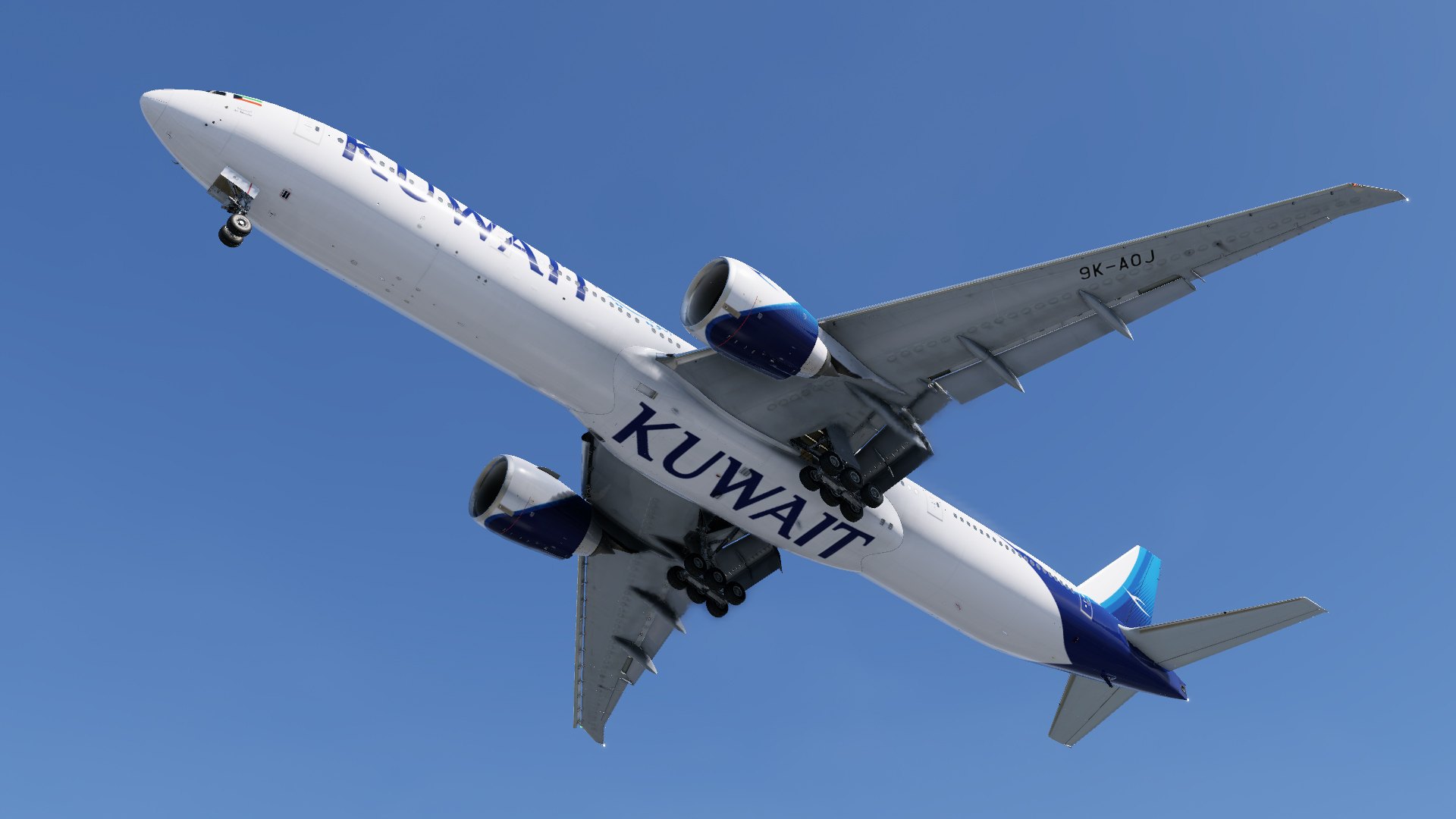Kuwait Airways 9K-AOJ 777-300ER - FF777V2 - FF 777 Ultimate - X-Plane ...