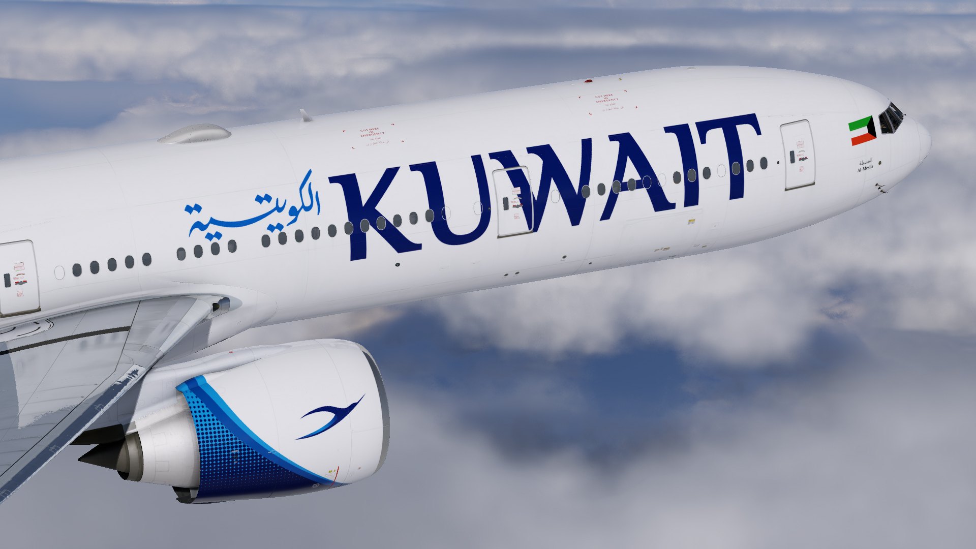 Kuwait Airways 9K-AOJ 777-300ER - FF777V2 - FF 777 Ultimate - X-Plane ...