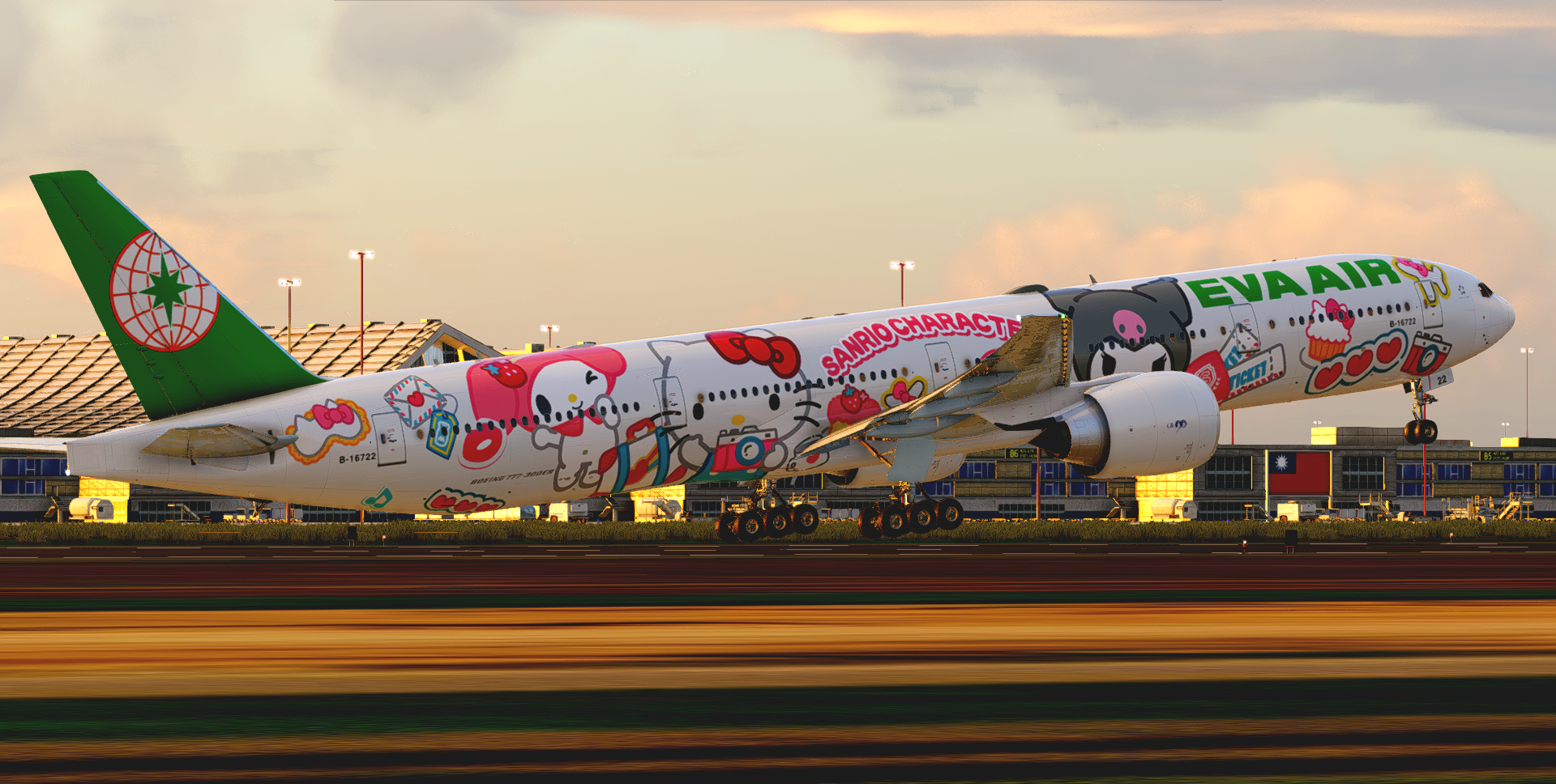 EVA Air Besties Jet (B-16722) for Flight Factor B777-300ER V2 - FF 777 ...