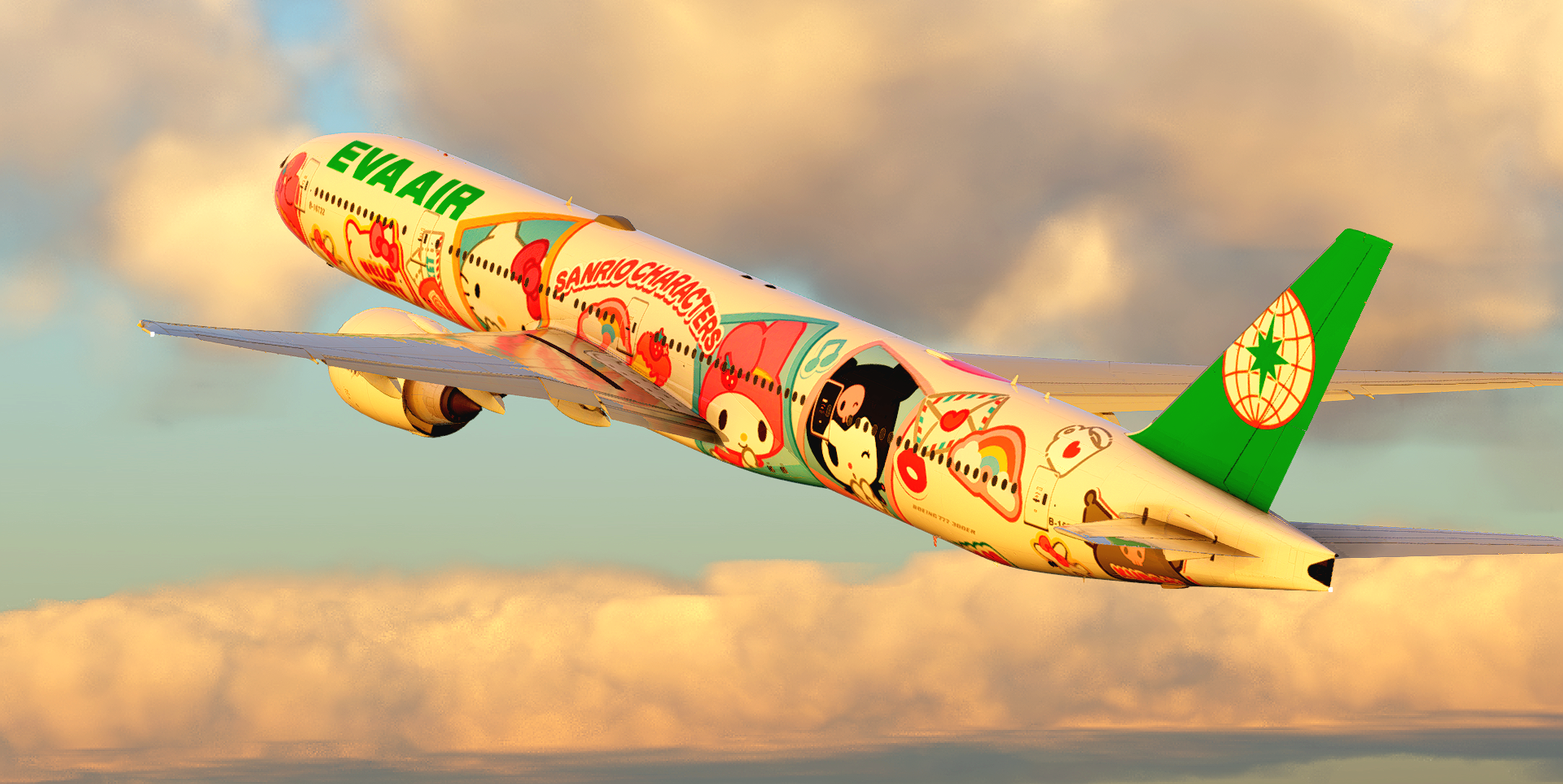 EVA Air Besties Jet (B-16722) for Flight Factor B777-300ER V2 - FF 777 ...