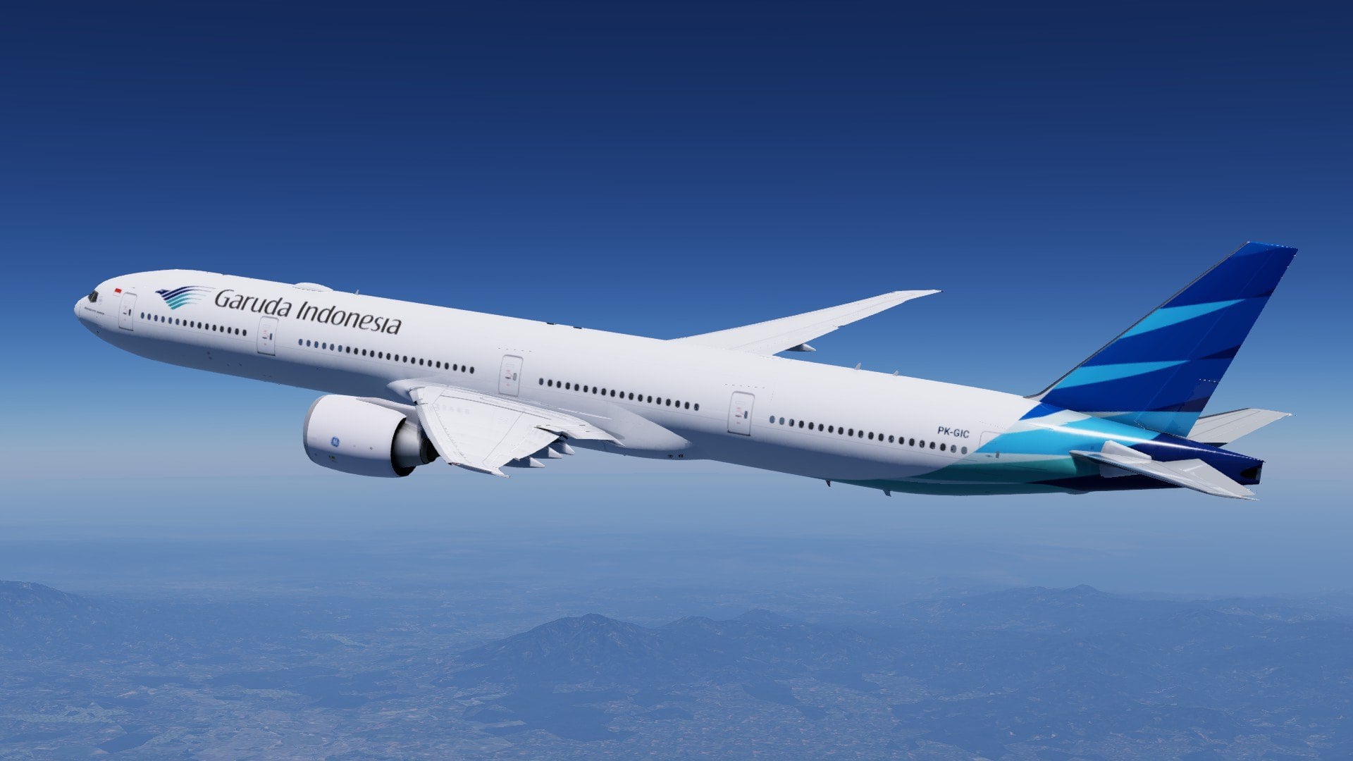 Garuda Indonesia Boeing 777-300ER livery PK-GIC for Stratosphere ...