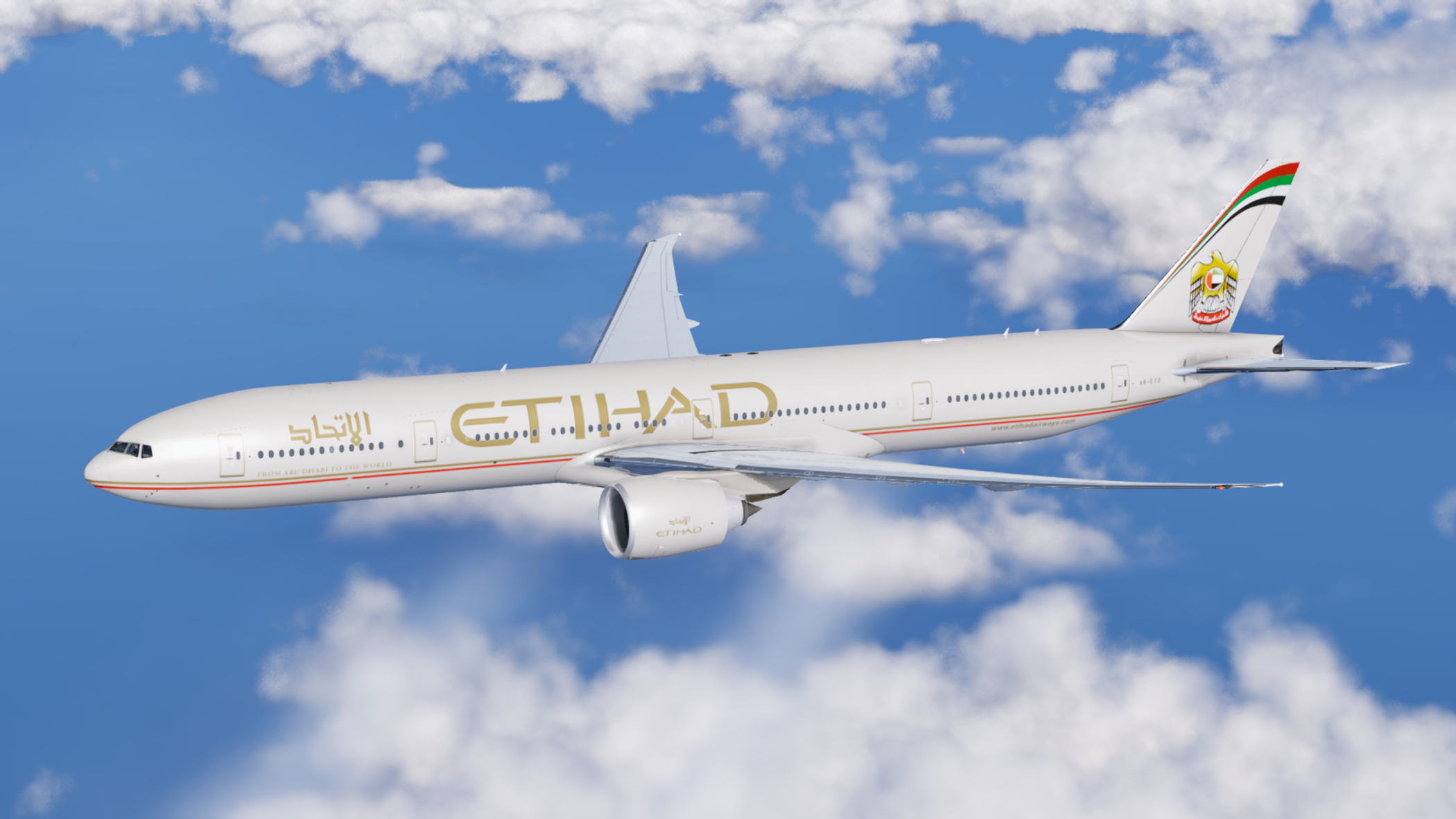Etihad Airways Retro Livery Pack B777-300ER - 8K - FF 777 Ultimate - X ...