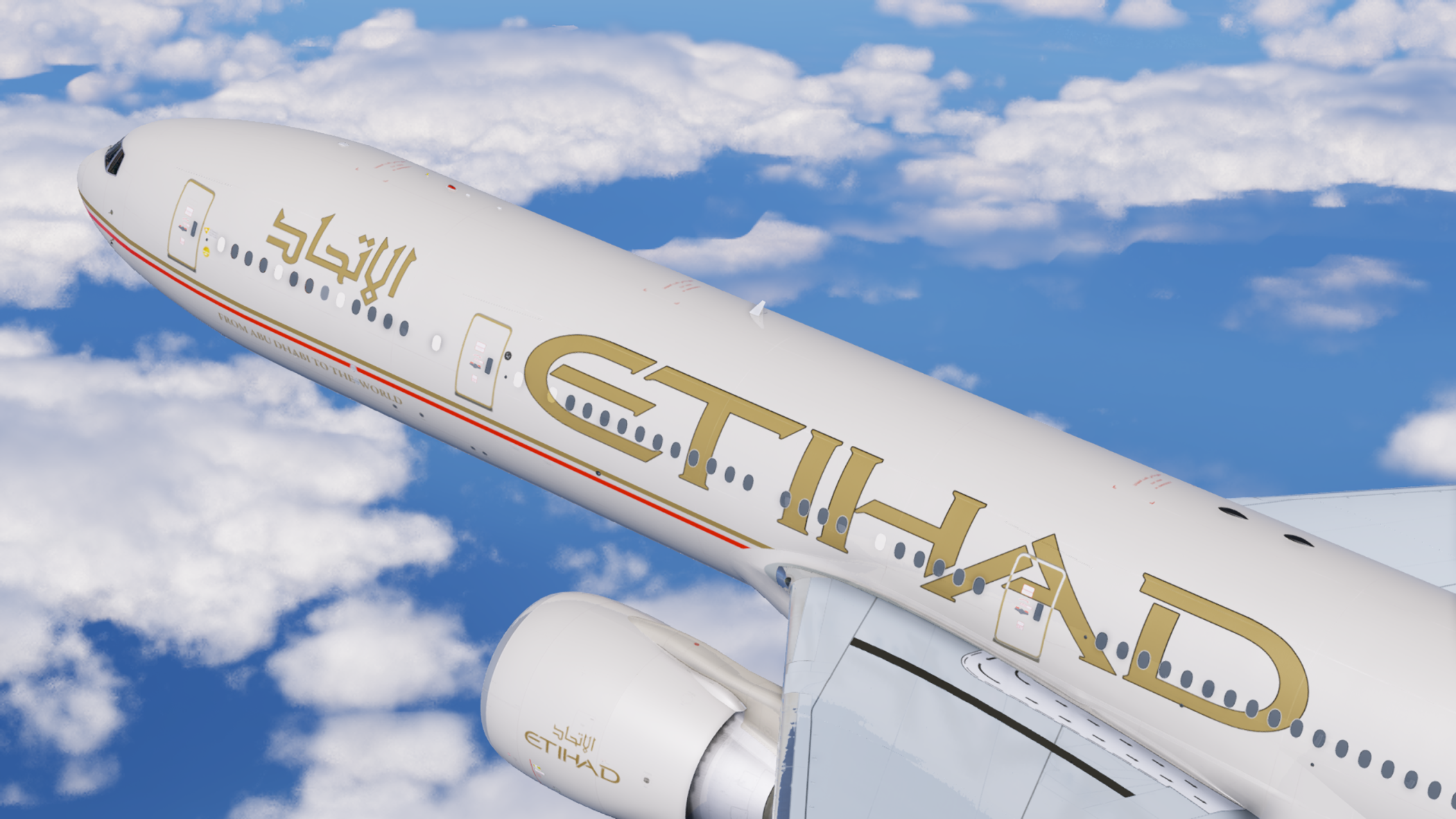 Etihad Airways Retro Livery Pack B777-300ER - 8K - FF 777 Ultimate - X ...