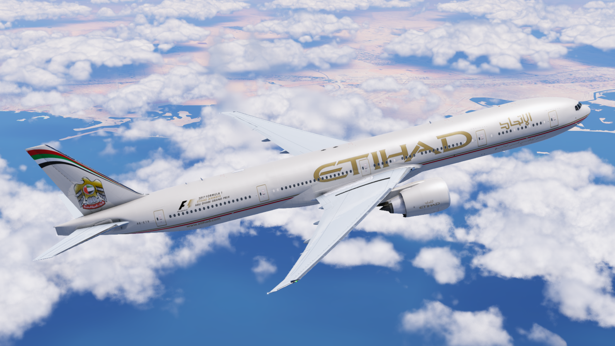 Etihad Airways Retro Livery Pack B777-300ER - 8K - FF 777 Ultimate - X ...