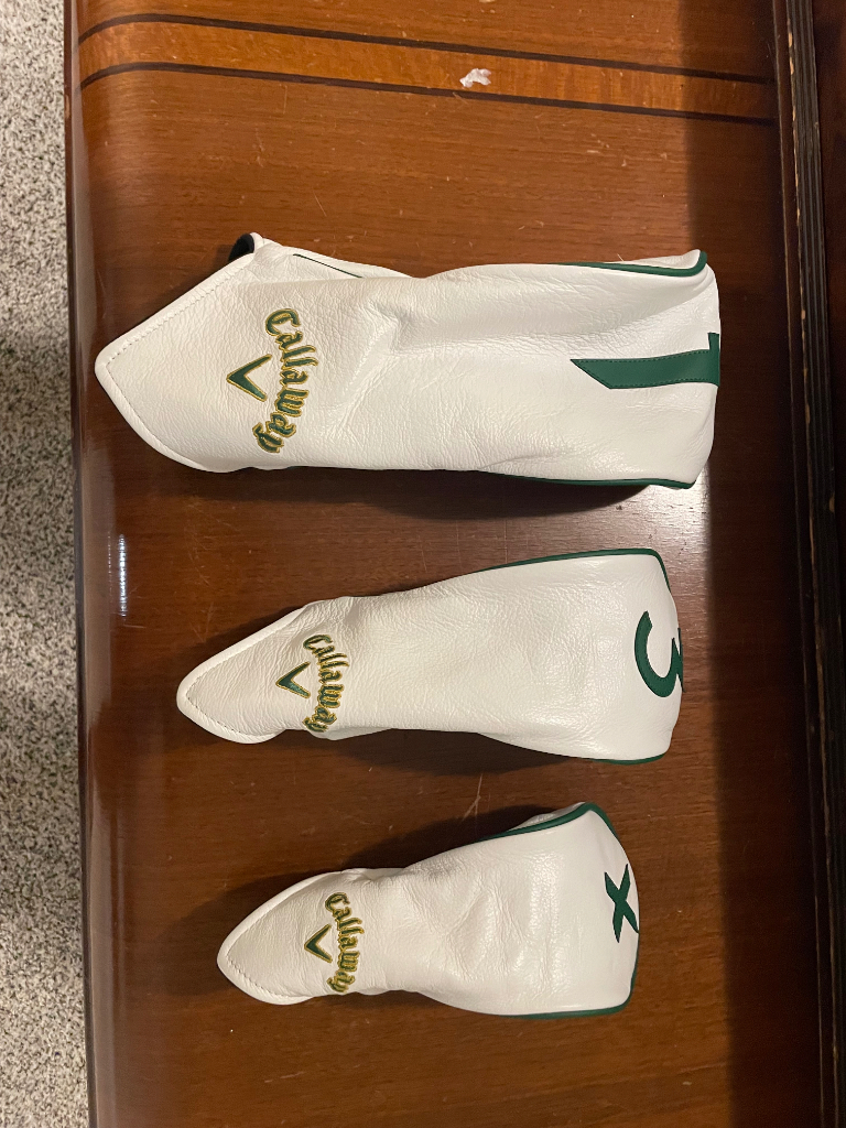 OG Sim 3 wood head and rare Callaway Masters Leather Headcover Set ...