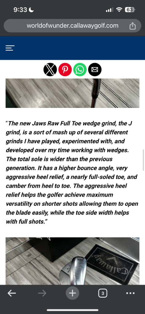 Wedge and Grind most like the J callaway? - WRX Club Techs - GolfWRX