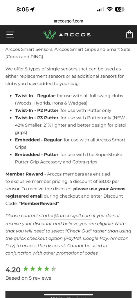 Edel Round Grip + Arccos - Putters - GolfWRX