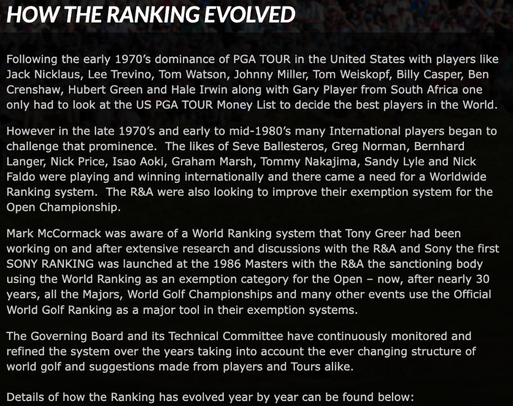 TUGR Golf Rankings - How is this not the only accepted method of ...