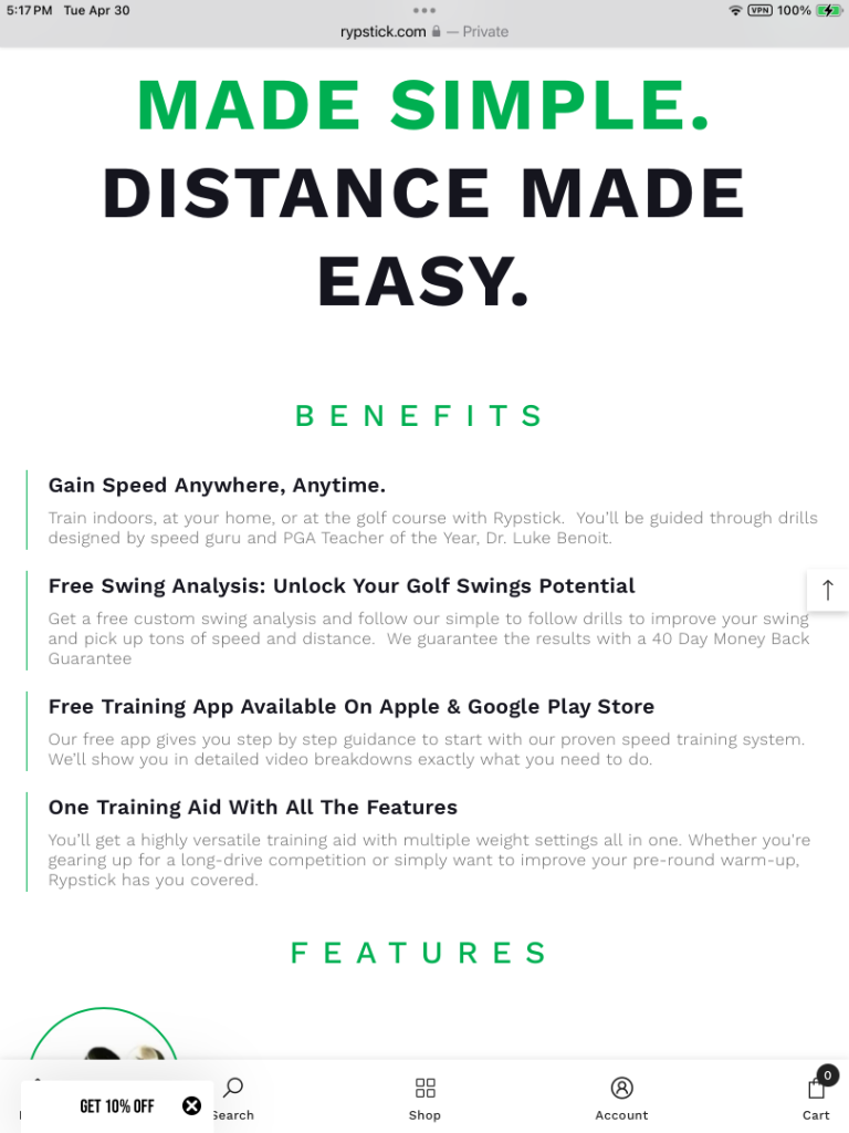 Ryp stick users new App - Instruction & Academy - GolfWRX