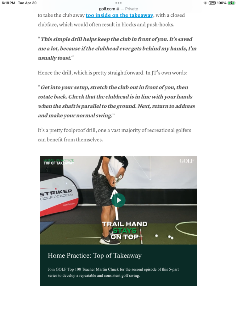 Inside vs outside hands in takeaway - Instruction & Academy - GolfWRX